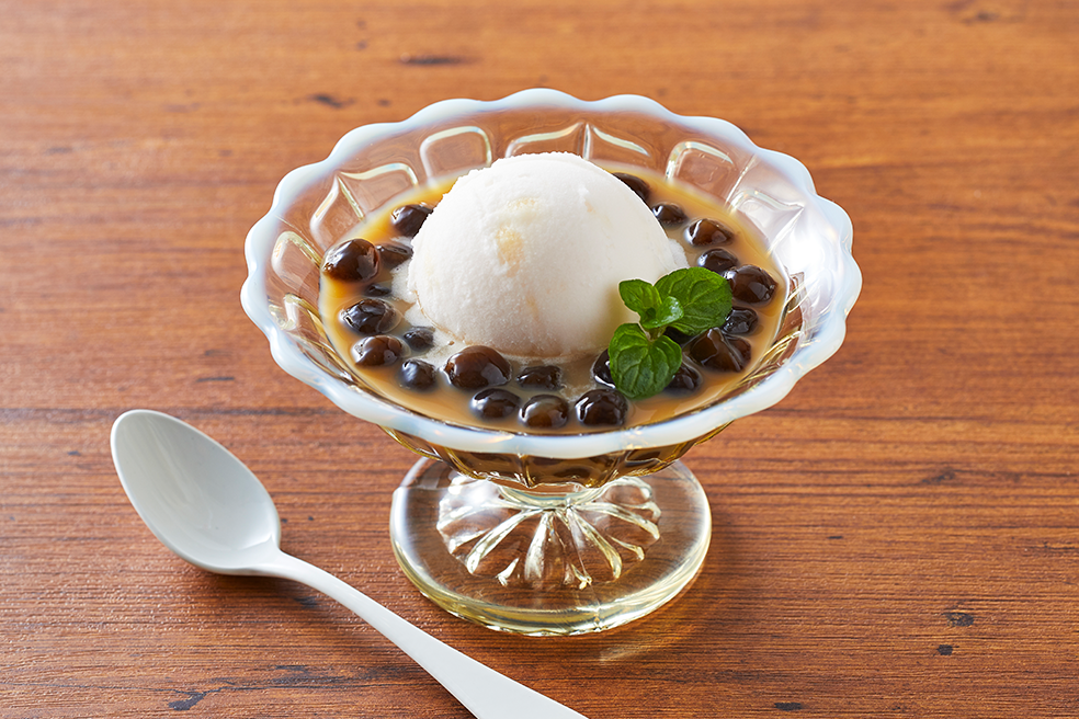 白桃タピオカミルクティー｜おすすめレシピ｜業務用商品｜お口の恋人 ロッテ